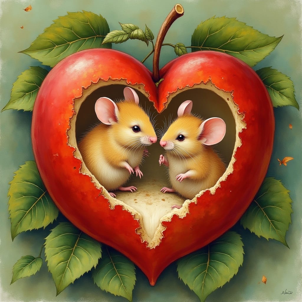 Rakastuneet hiiret | Diamond Painting – Happydiamondpainting.fi