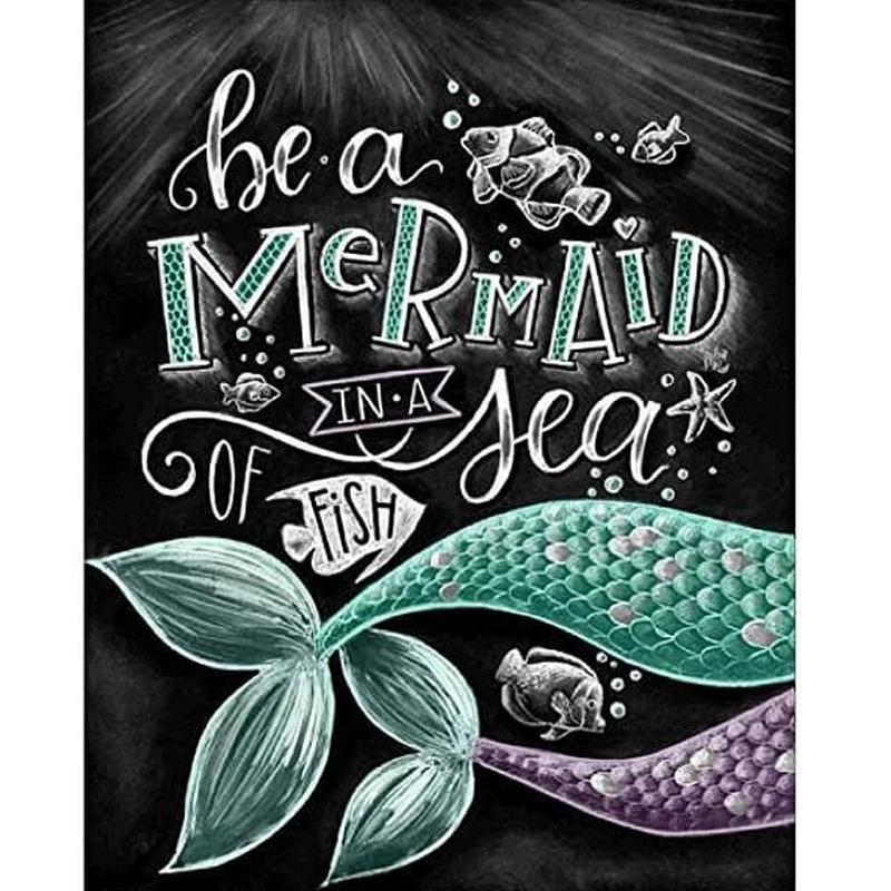Be a mermaid in a sea of fish | Diamond painting – Happydiamondpainting.fi